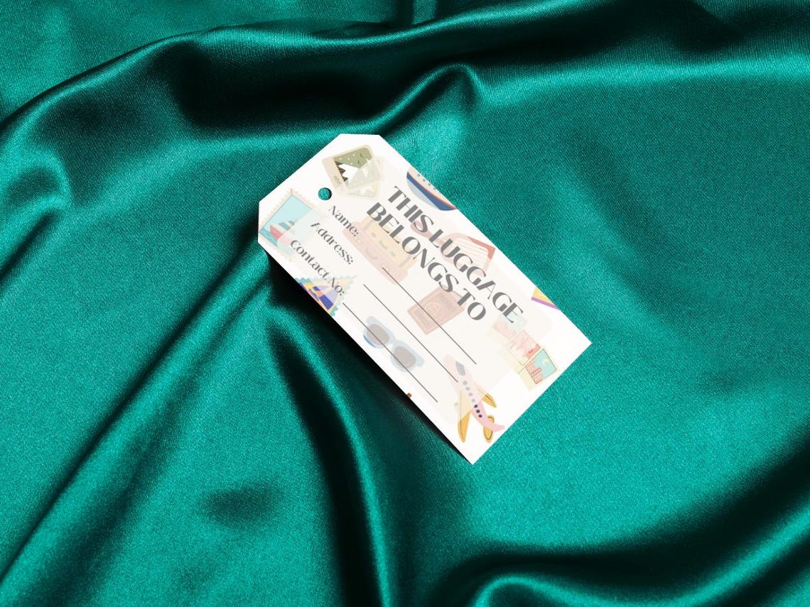 Editable Printable Luggage Tag Template. Travel Itinerary. Digital ...