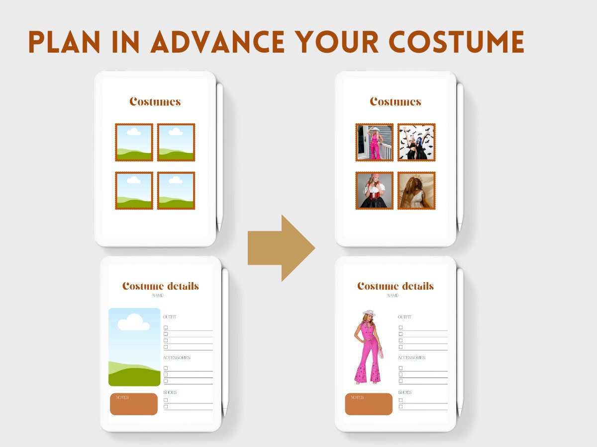 Halloween Costume Party Itinerary Mobile & iPad Template. Digital ...