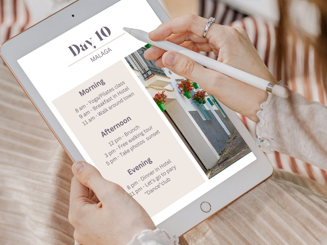 Spain Holiday Travel Itinerary Mobile & iPad Template. Digital Editable ...