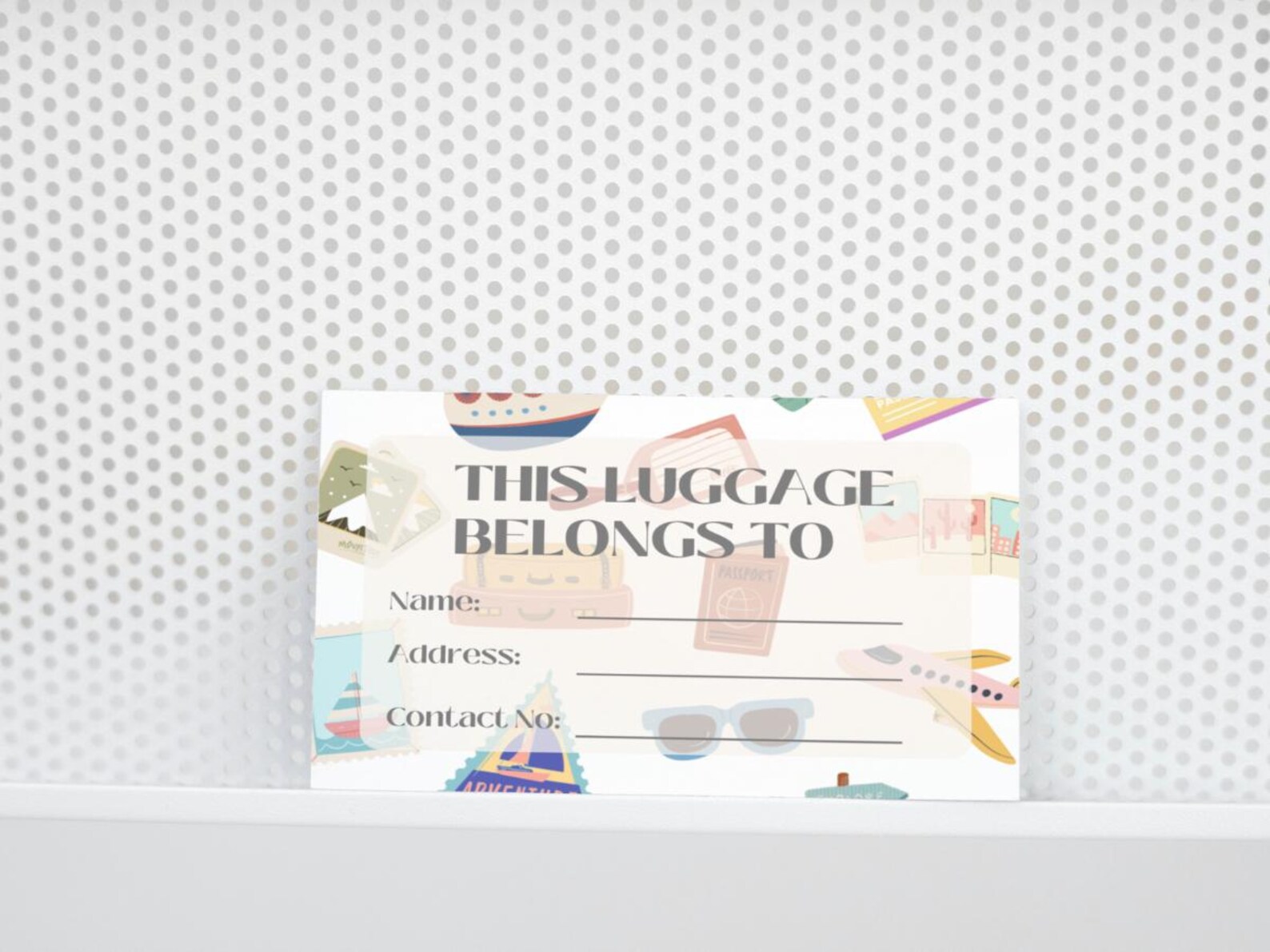 Editable Printable Luggage Tag Template. Travel Itinerary. Digital ...
