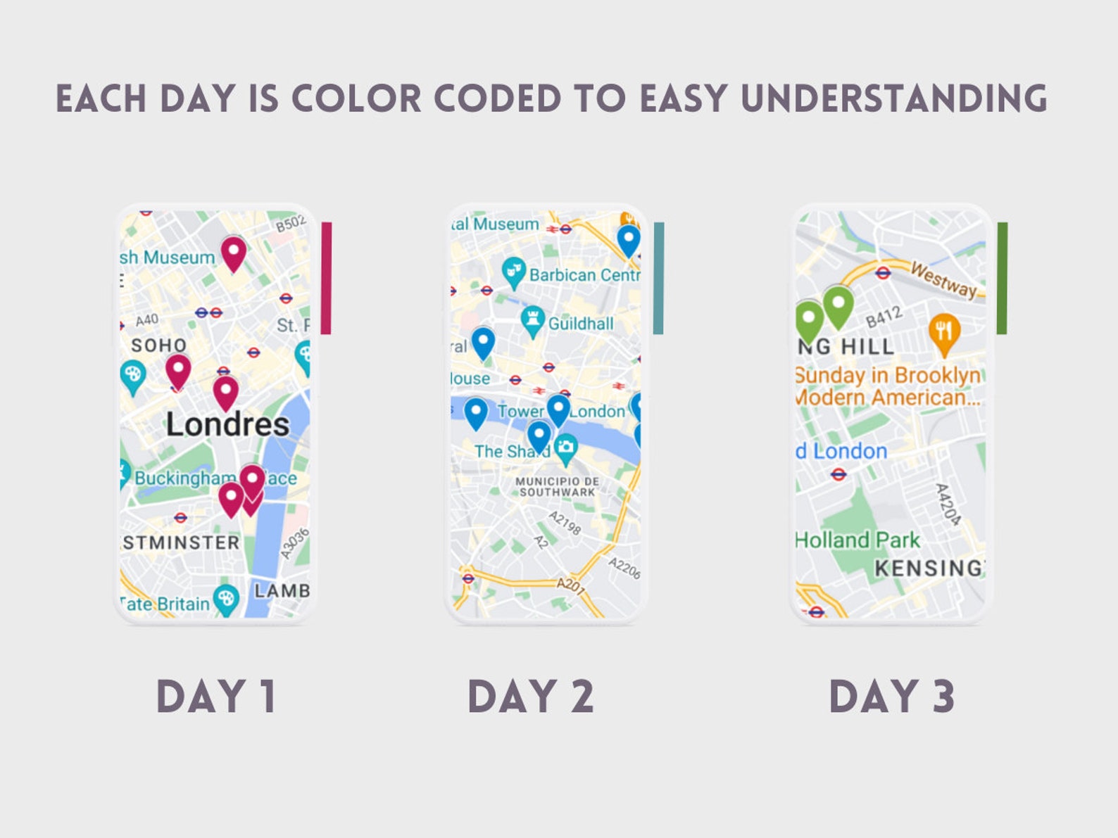 London Digital Map. Travel Itinerary. Travel Planner. Traveling Guide ...