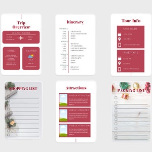 Christmas Itinerary Travel Mobile Template. Digital Editable Travel ...