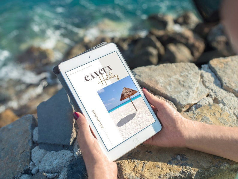 Cancun Holiday Travel Itinerary Mobile & iPad Template. Digital ...