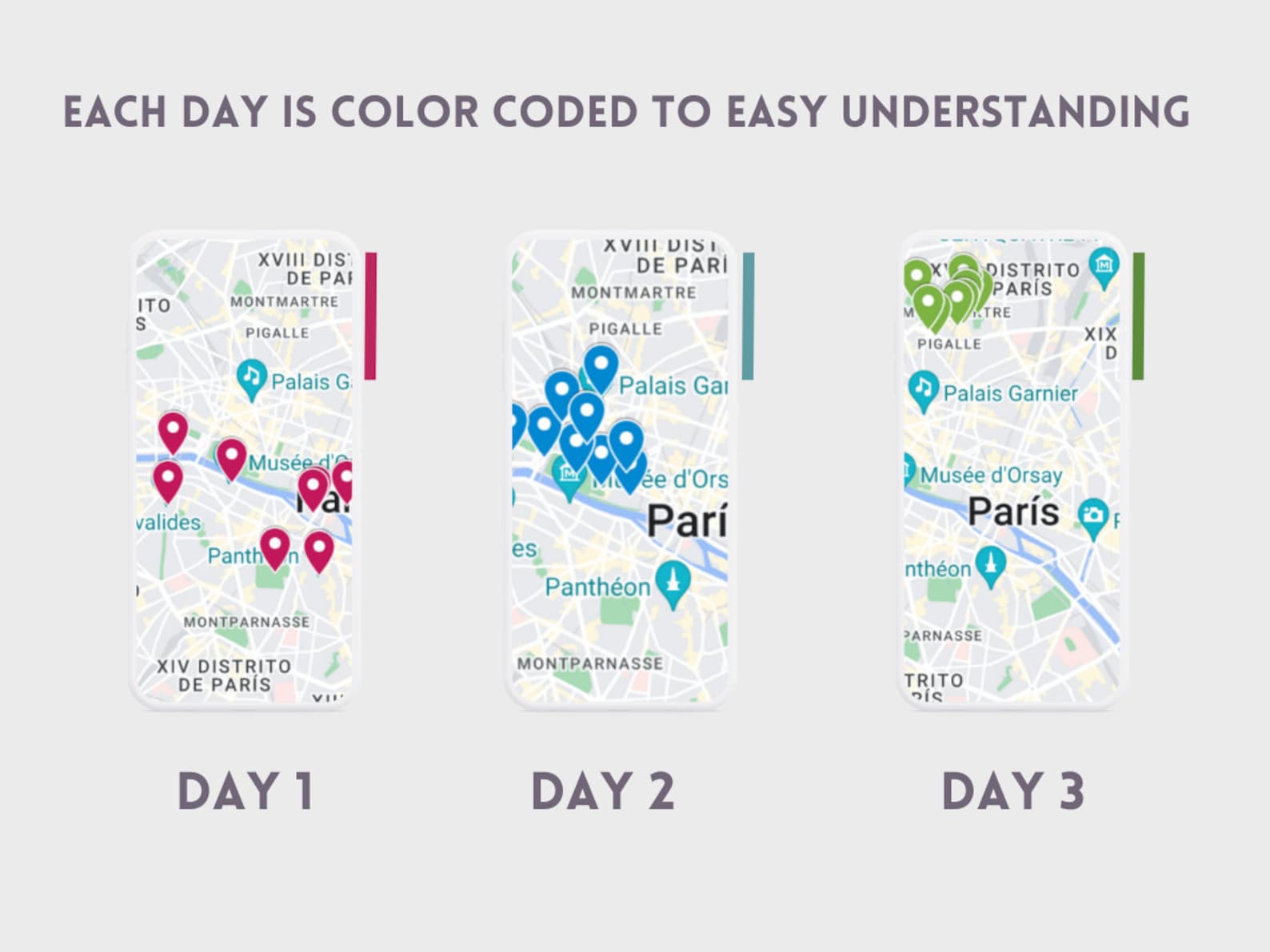 Paris Digital Map. Travel Itinerary. Travel Planner. Traveling Guide ...