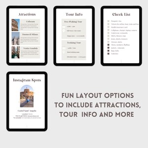 Italy Holiday Travel Itinerary Mobile & iPad Template. Digital Editable ...