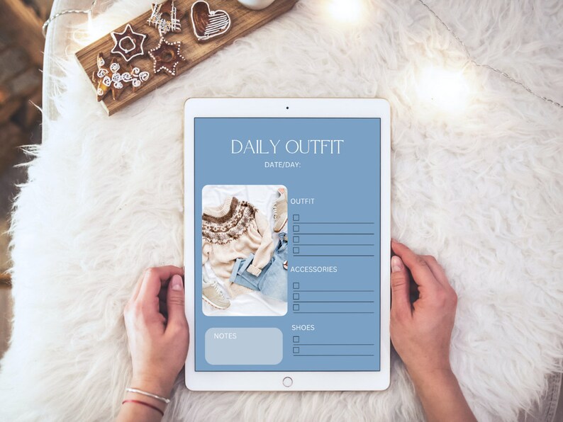 Blue Outfit Planner for Travel. Canva Template Outfit Planning. Mobile ...