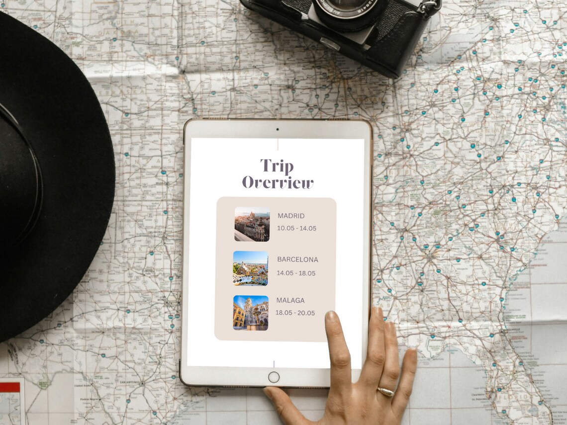 Spain Holiday Travel Itinerary Mobile & iPad Template. Digital Editable ...