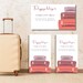 Editable Luggage Tag Template. Travel Itinerary. Digital Editable ...