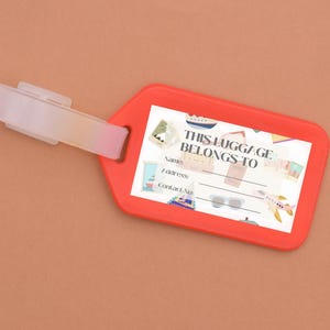 Editable Printable Luggage Tag Template. Travel Itinerary. Digital ...