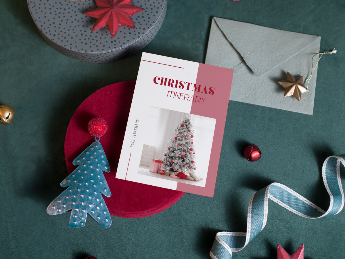 Christmas Itinerary Travel Mobile Template. Digital Editable Travel ...