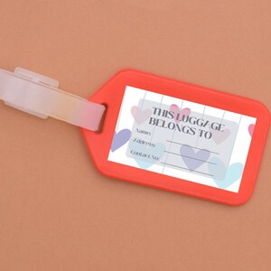 Editable Printable Luggage Tag Template. Travel Itinerary. Digital ...