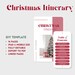 Christmas Itinerary Travel Mobile Template. Digital Editable Travel ...