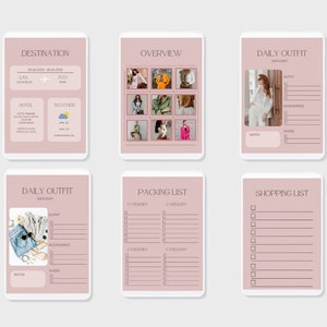 Bundle Travel Itinerary & Outfit Planner. Mobile iPad Template. Canva ...