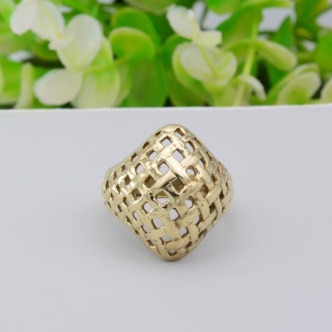 Gold Trending Jali Ring, Filigree Ring, Mandala Ring, Sacred Ring ...