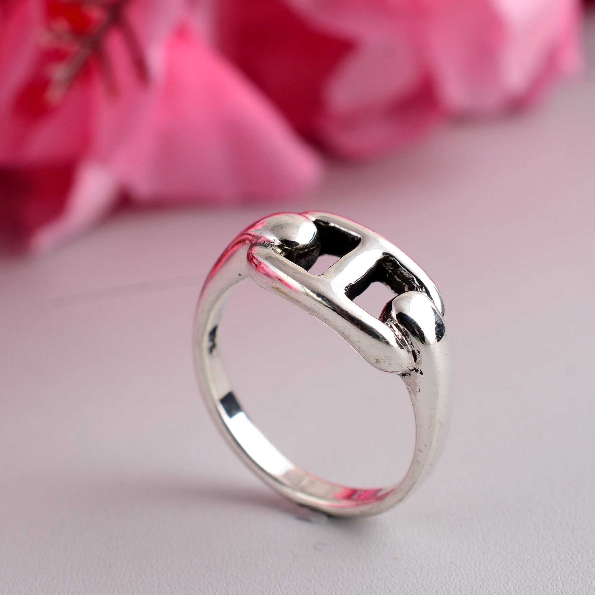 Hermes Logo Ring, Chaine D Ancare Ring, 925 Starling Silver, Buckle ...