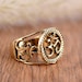 Solid Gold Om Ring, Handmade Ring, Brass Ring, Buddhist Ring ...