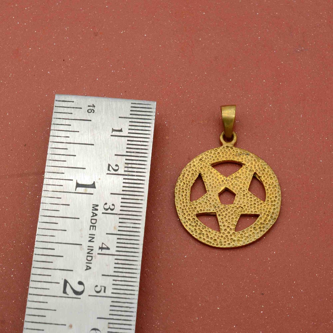 Gold Star Pendant ,star of David Coin, Medallion Symbol Pendant ,charm ...