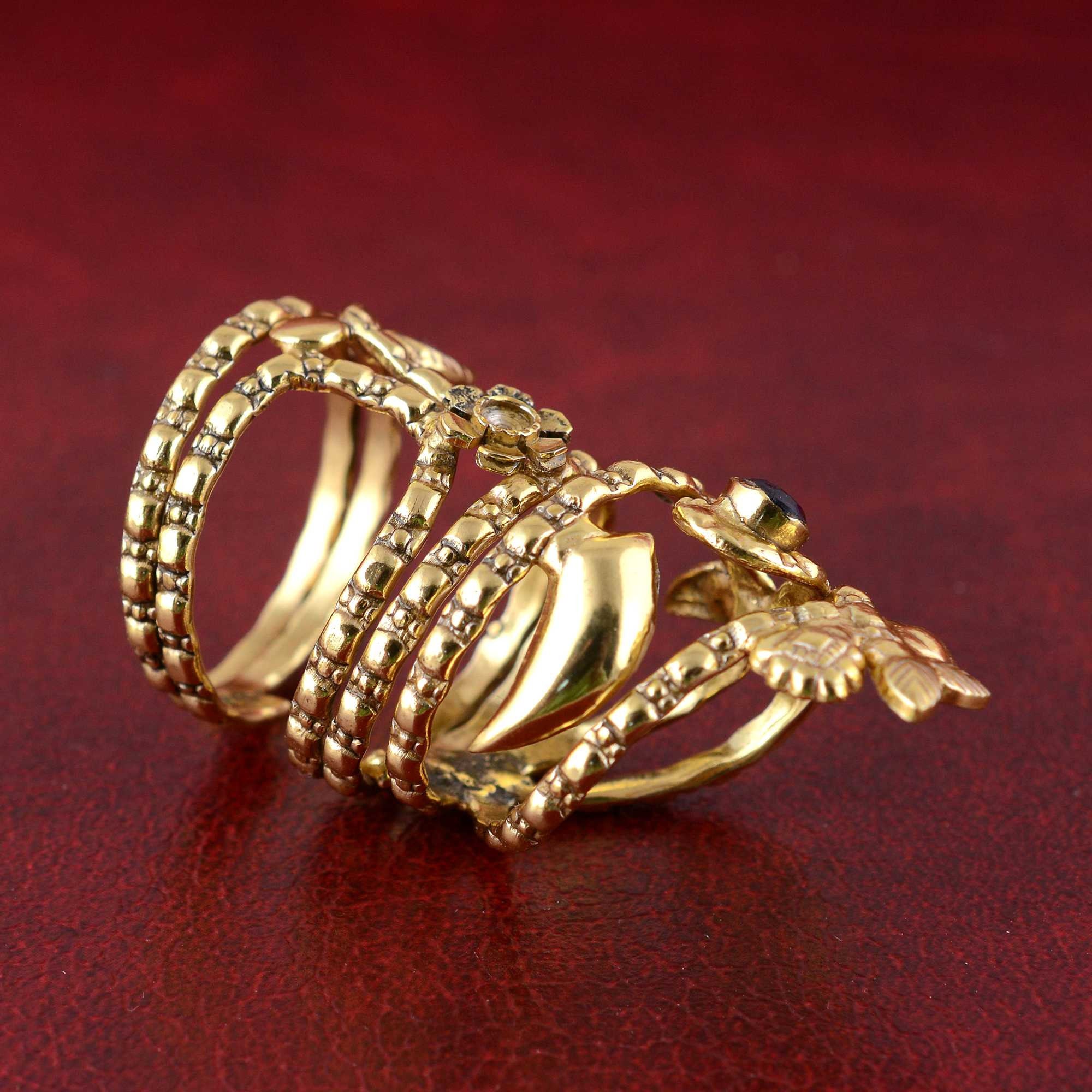 Red Garnet Arthritis Ring, Finger Splint Ring, Arthritis Ring for Women ...