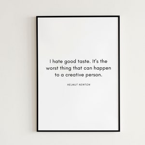 Helmut Newton Quotes Poster, Helmut Newton Poster Dowland, Digital ...