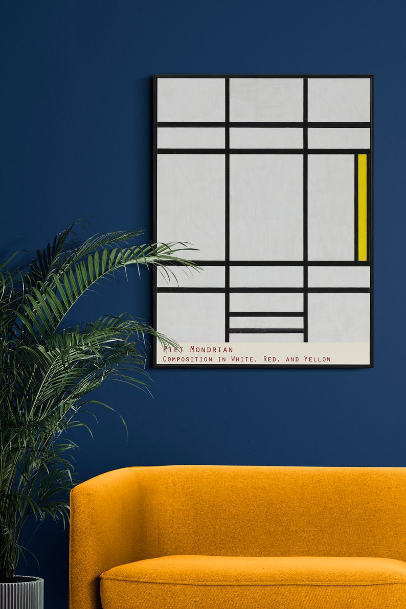 Piet Mondrian Composition in White, Red and Yellow Digital Dowland ...