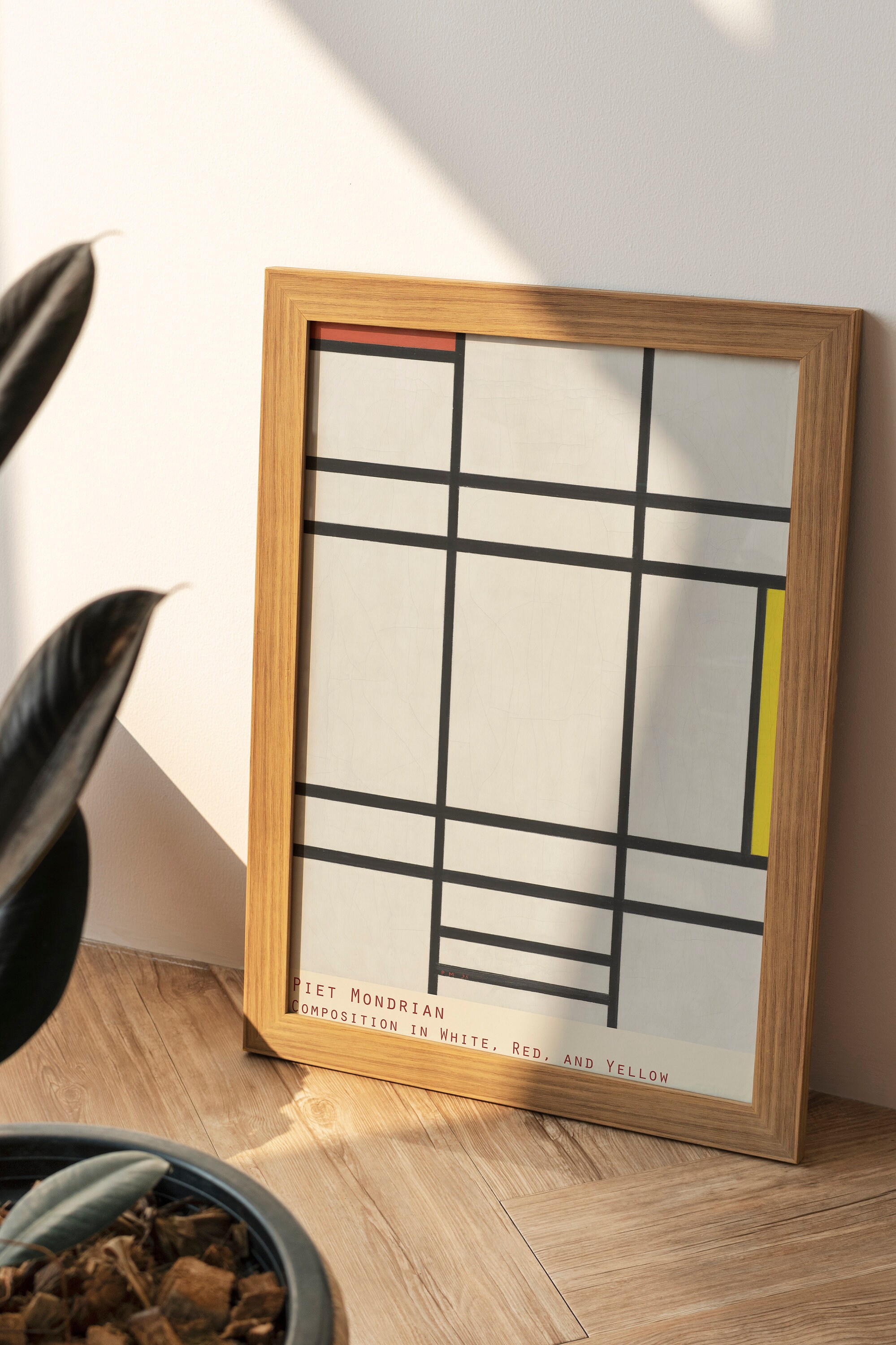 Piet Mondrian Composition in White, Red and Yellow Digital Dowland ...