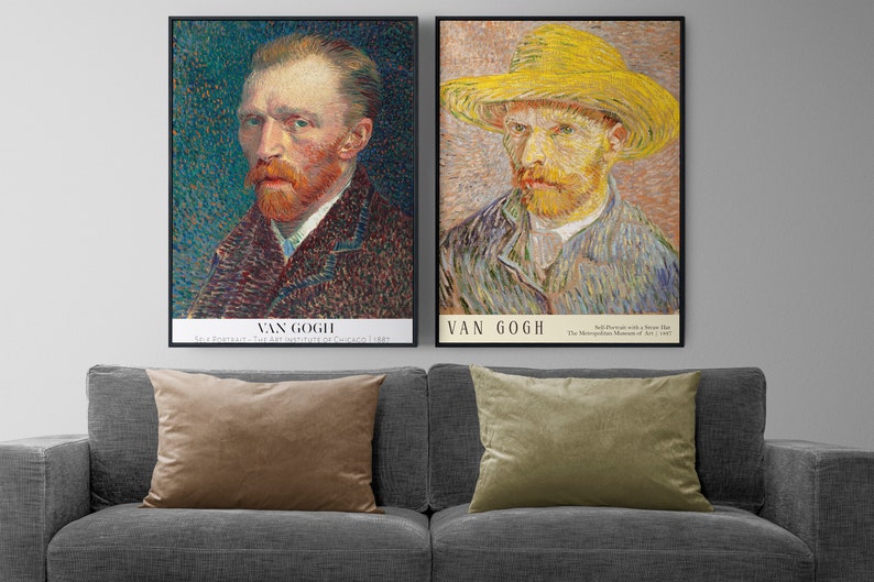 Van Gogh Self Portrait Poster, Dowland Poster, Dowland High Quality ...