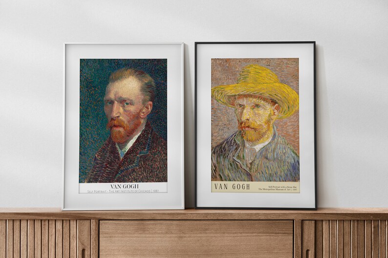 Van Gogh Self Portrait Poster, Dowland Poster, Dowland High Quality ...