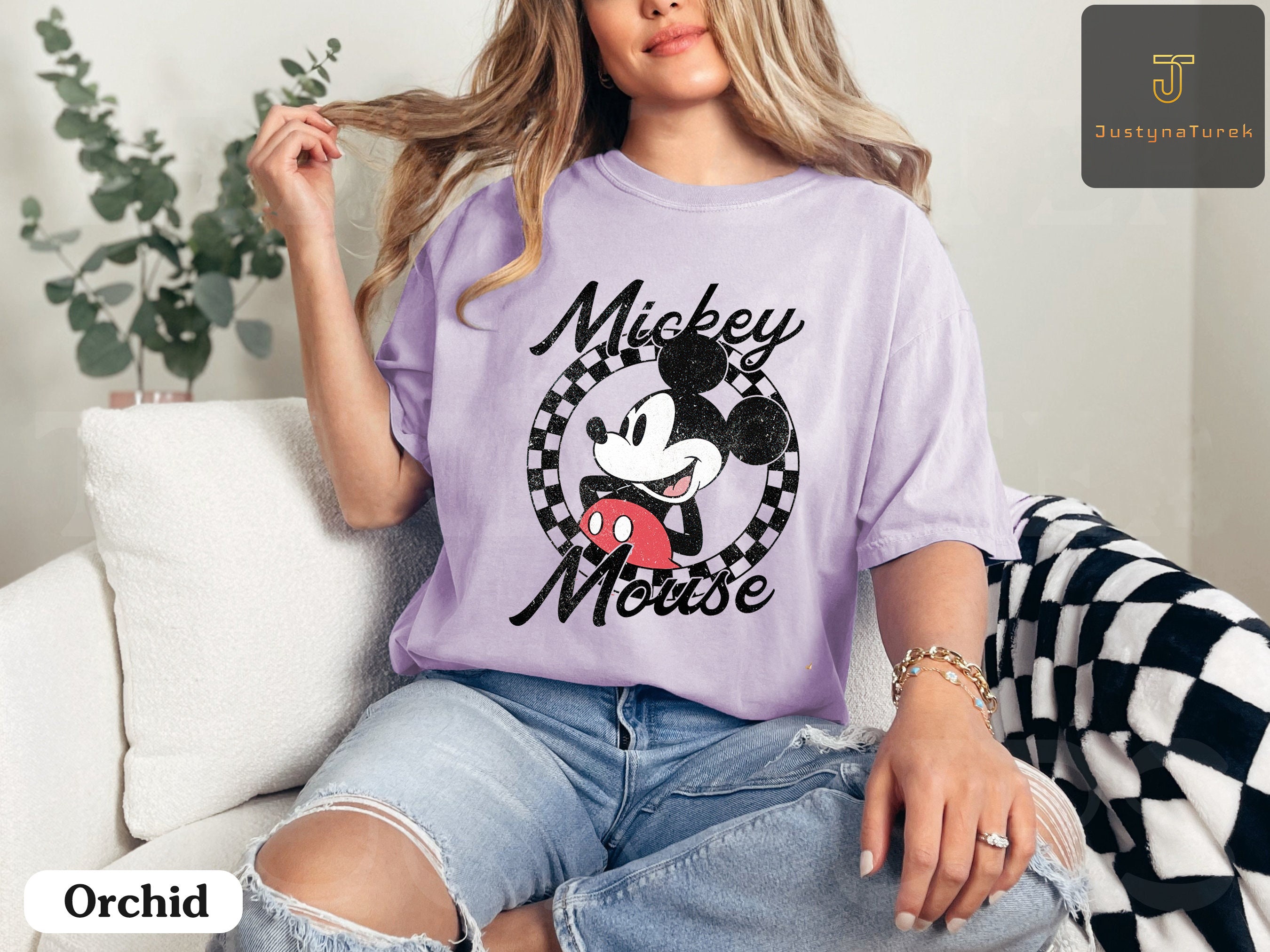 Retro Mickey Mouse Checkered Shirt, Disney Mickey Shirt, Disneyland ...