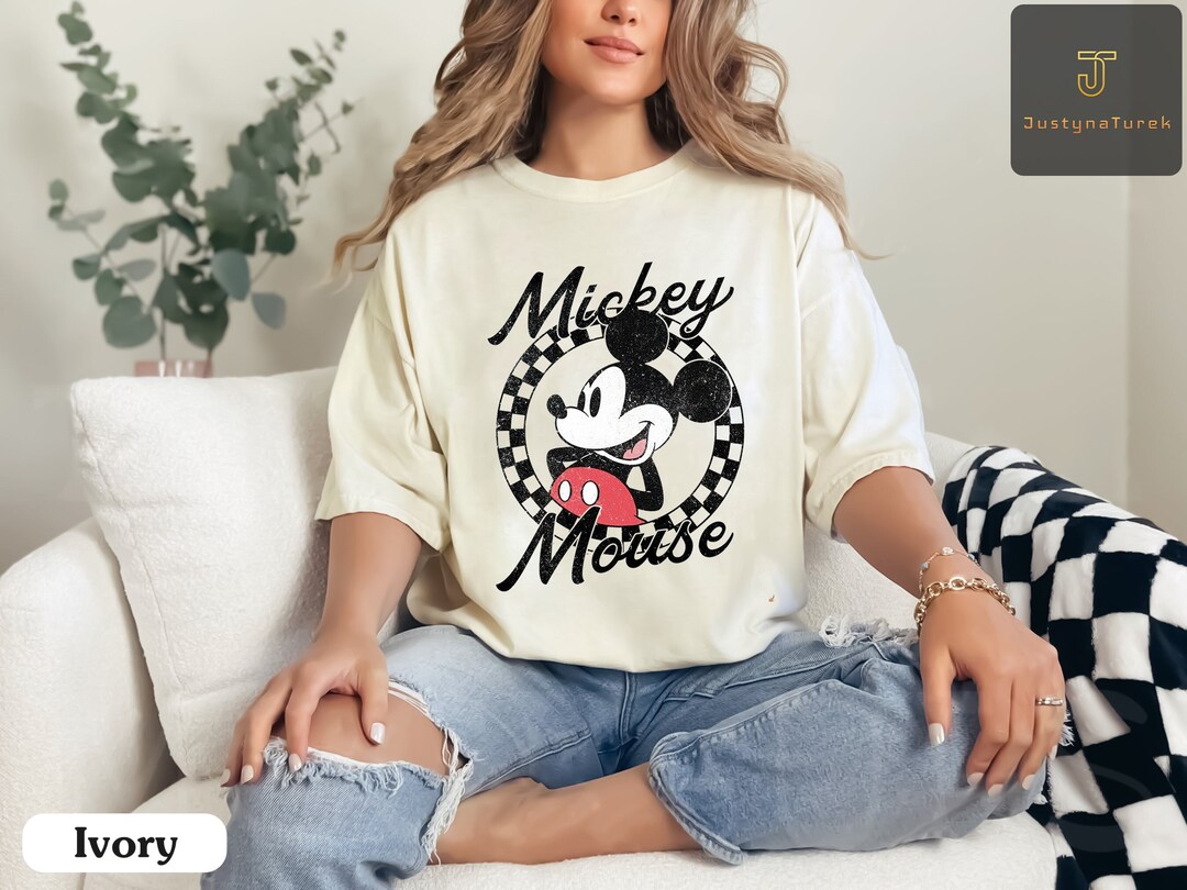 Retro Mickey Mouse Checkered Shirt, Disney Mickey Shirt, Disneyland ...