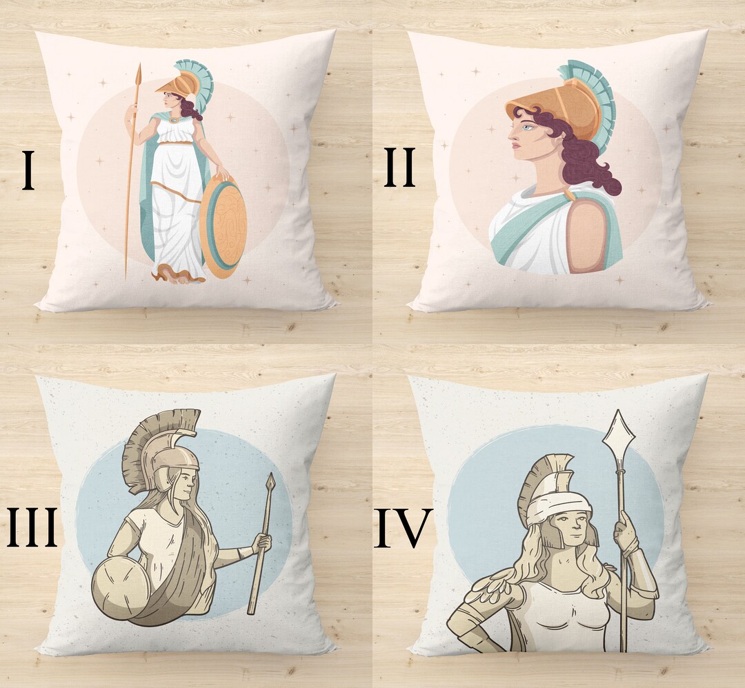 Roman Mythology Pillow Cover Designs, Athena Throw Pillow Covers, Greek ...