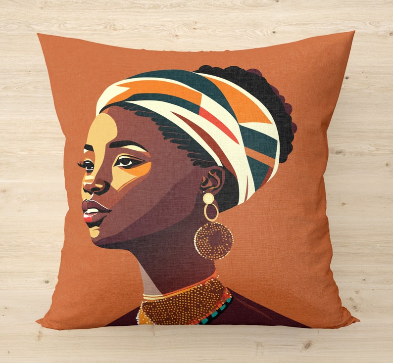 African Woman Pillow Covers Designs Africa Throw Pillow Cover - Etsy