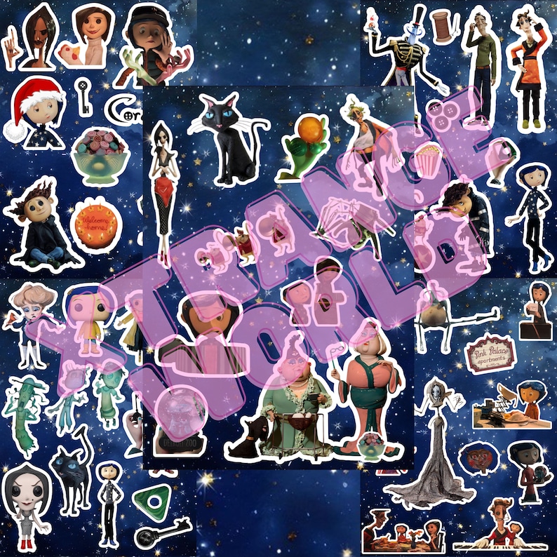Coraline Digital Stickers - Etsy
