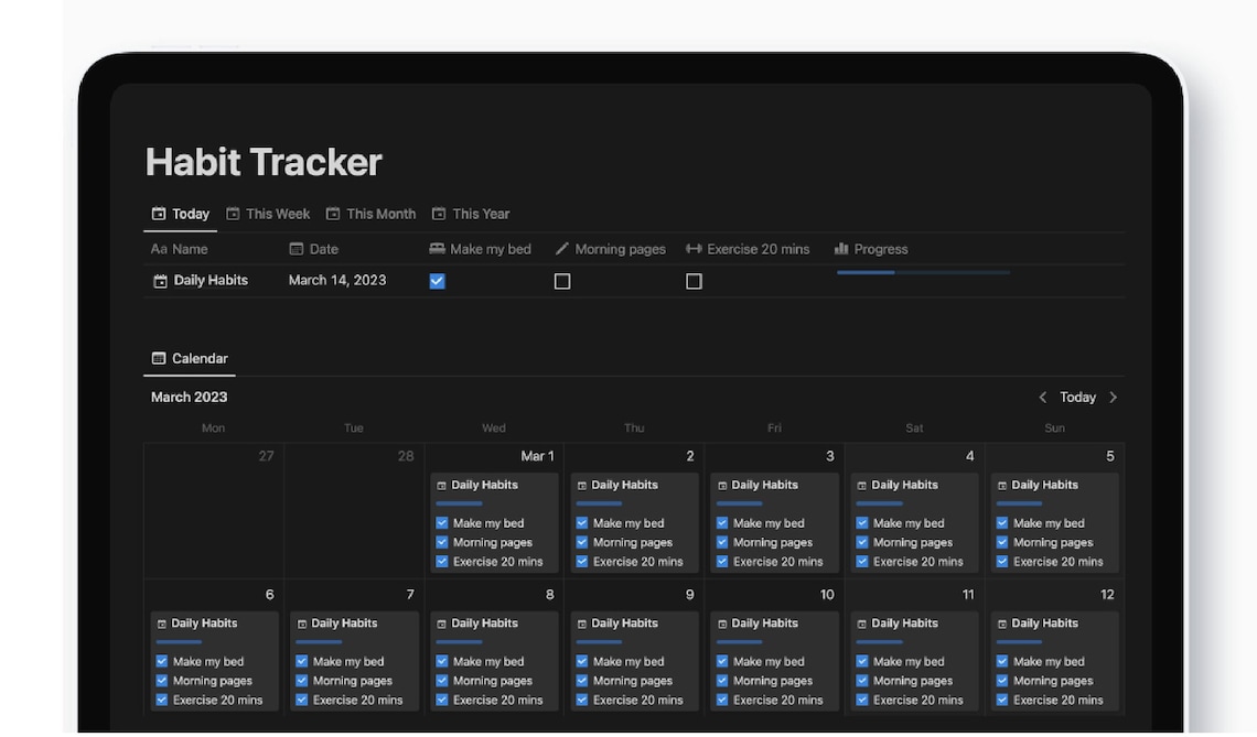 Notion Template Habit Tracker Daily Routine Tracker Lifestyle ...