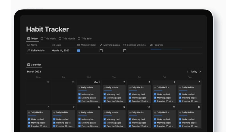 Notion Template Habit Tracker Daily Routine Tracker Lifestyle ...