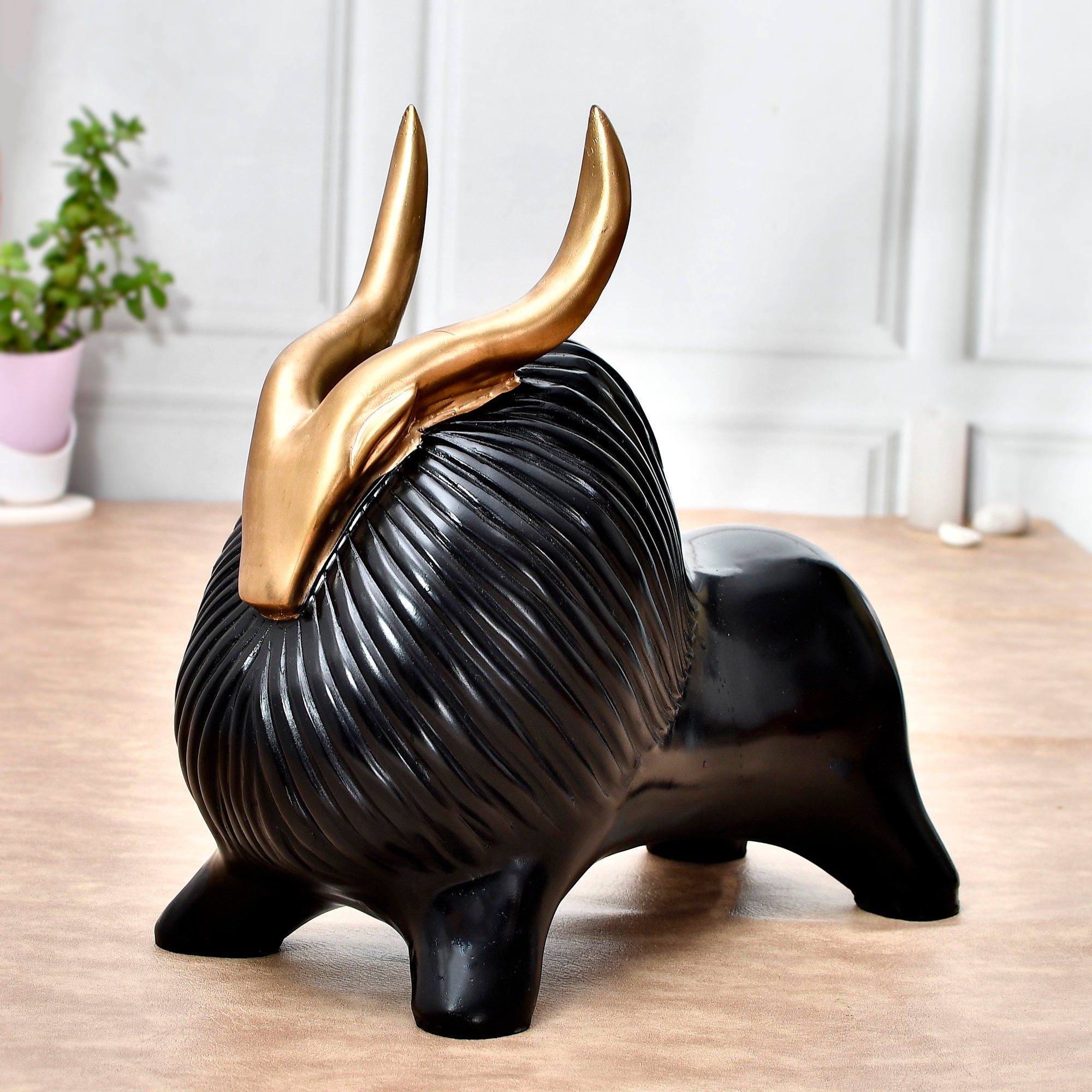 Black Yak Sculpture With Golden Horns AND Majestic White Yak - Etsy