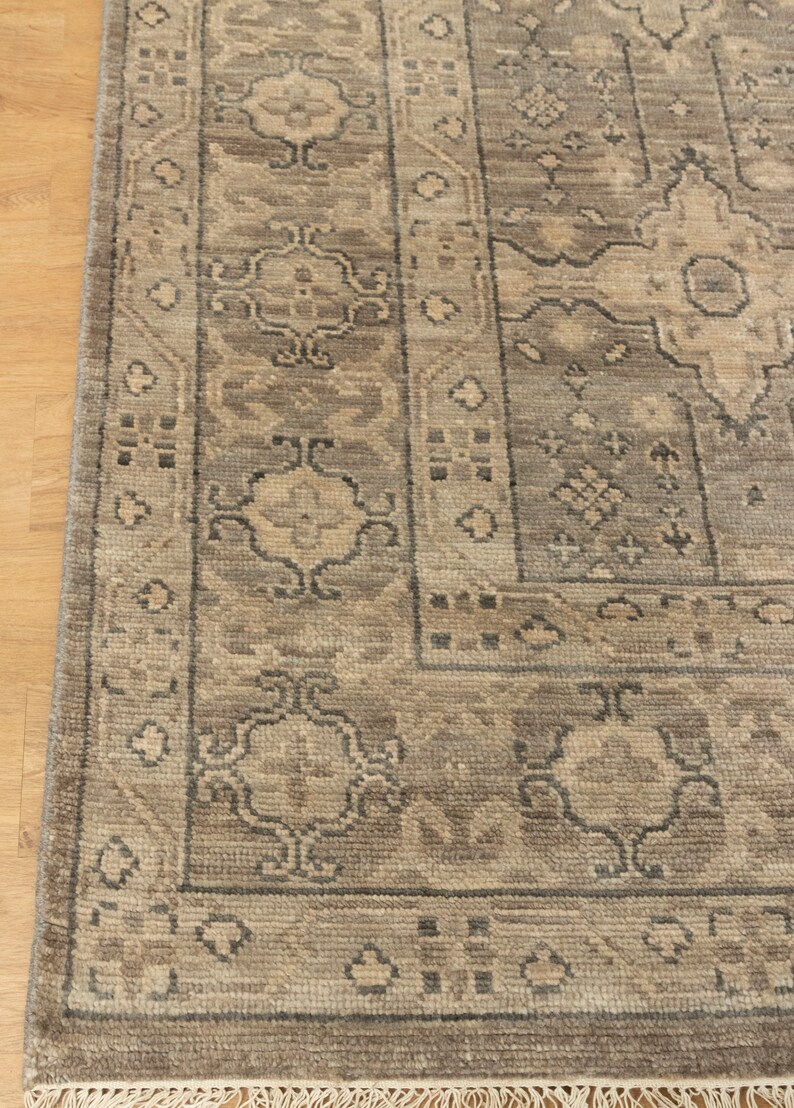 9x12 Traditional Faded Oushak Boho Wool Rugs, Modern Muted Vintage Area ...