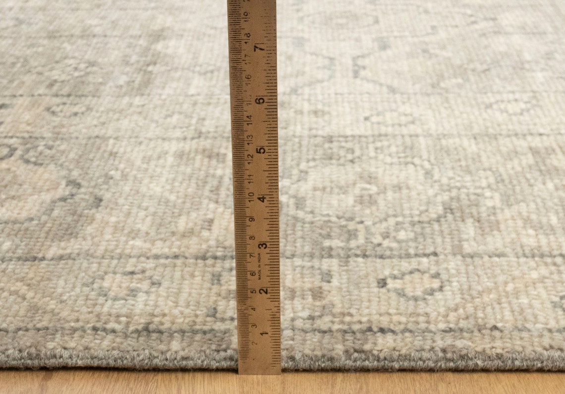 9x12 Traditional Faded Oushak Boho Wool Rugs, Modern Muted Vintage Area ...