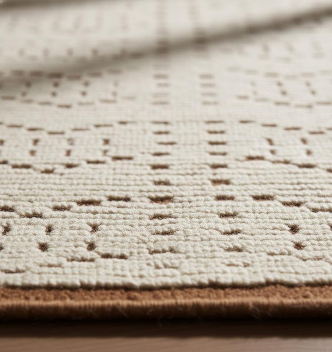 9x12 Hand Knotted Zig Zag Pattern Ivory Brown Rug- Vintage Area Modern ...