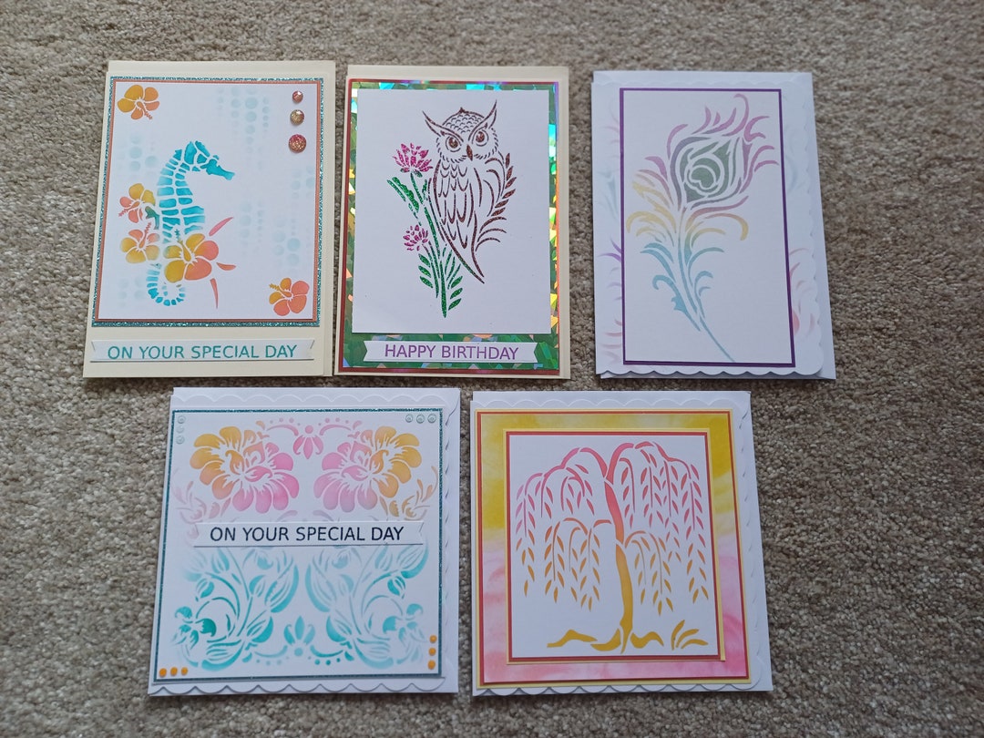 5 Handmade Greeting Cards - Etsy