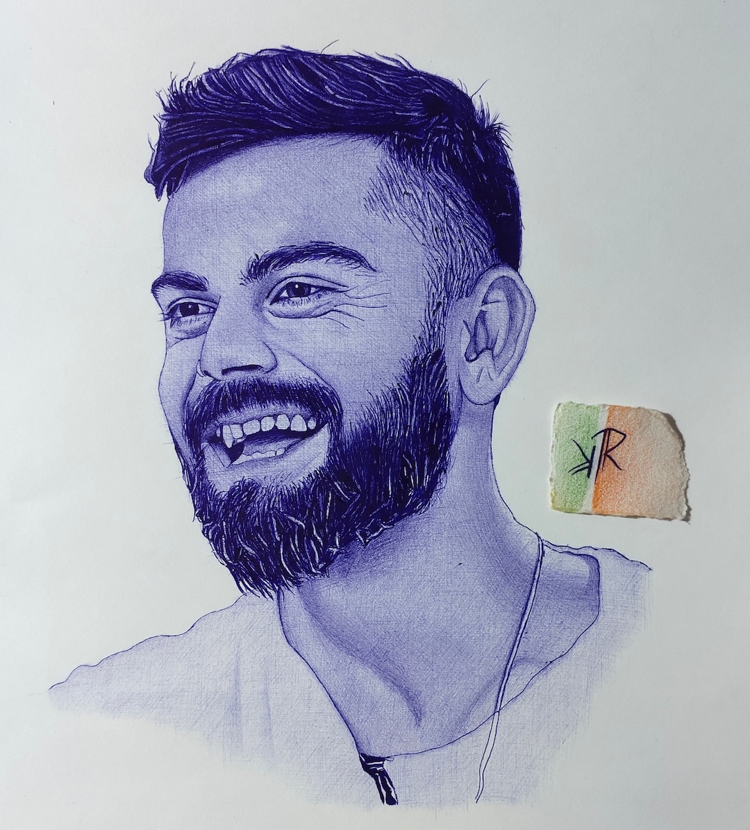 Ball Pen Sketch of Virat Kohli - Etsy