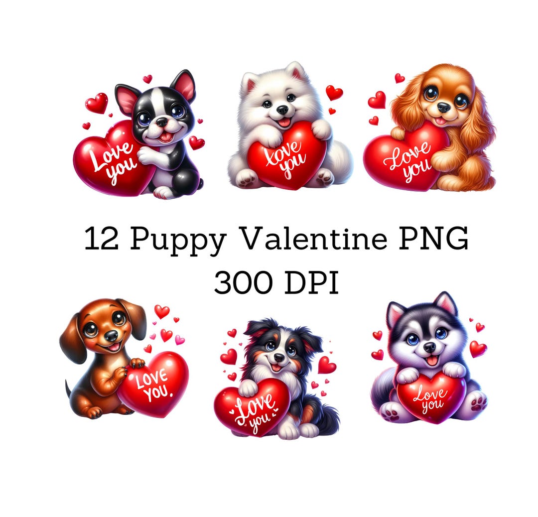 12 Valentine Puppy, Clipart, Clip Art Valentine, Clipart Valentines Day ...