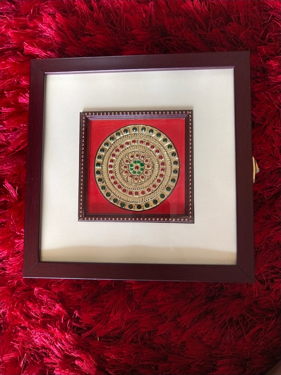 22ct Gold Foil Box, Chakram Tanjore Box, House Warming Gift, Tanjore ...