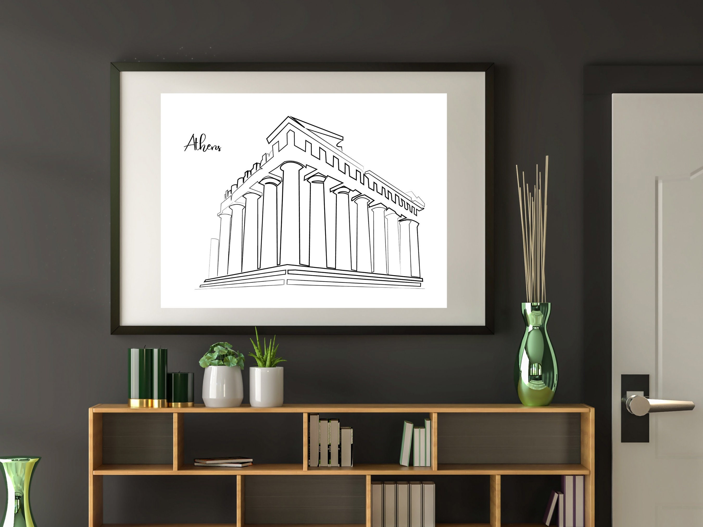 Athens Parthenon Travel Art Wall Decor,athens Greece Travel Wall Art ...