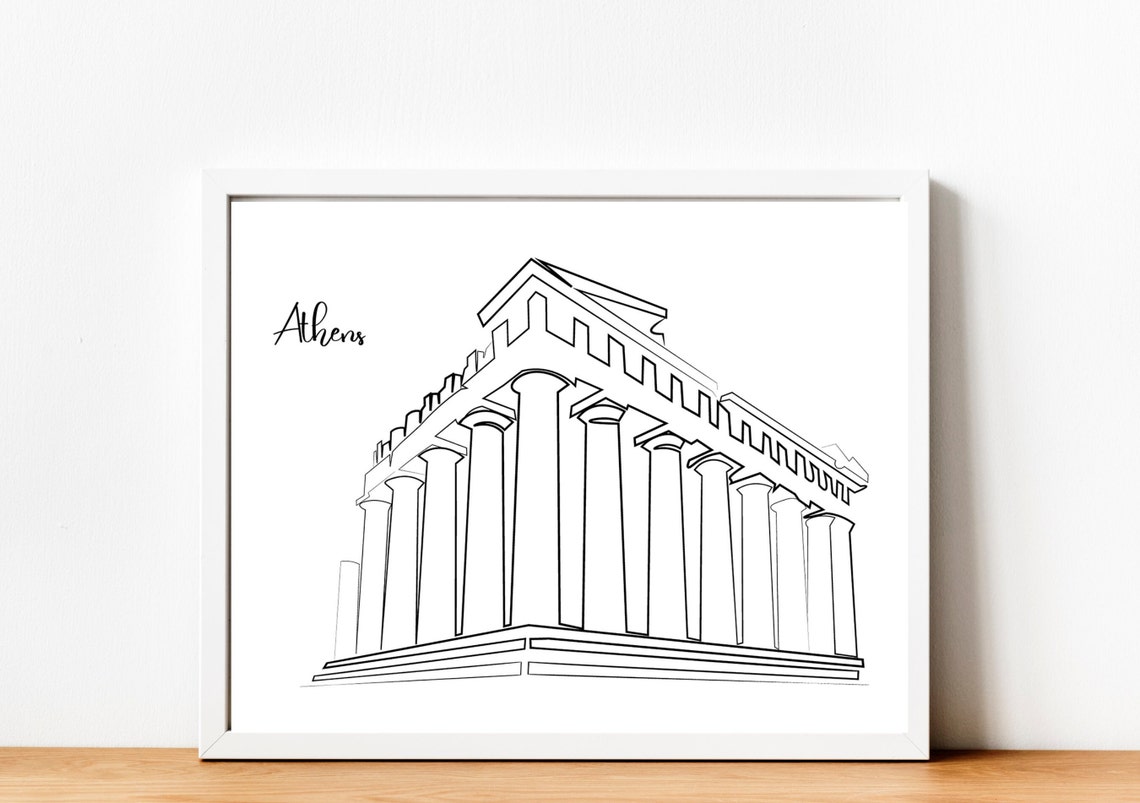 Athens Parthenon Travel Art Wall Decor,athens Greece Travel Wall Art ...