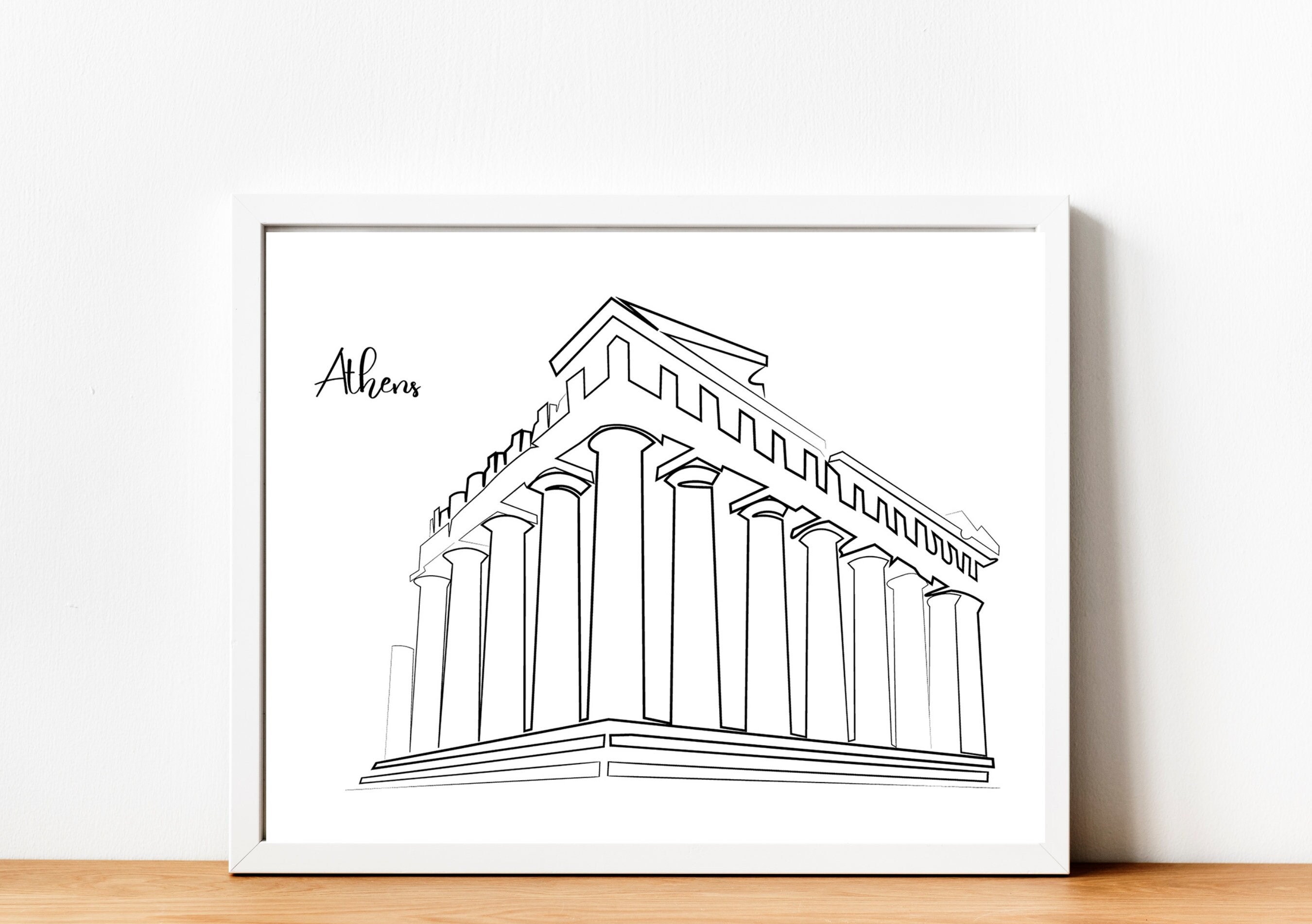 Athens Parthenon Travel Art Wall Decor,athens Greece Travel Wall Art ...