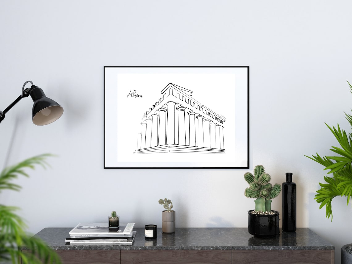 Athens Parthenon Travel Art Wall Decor,athens Greece Travel Wall Art ...
