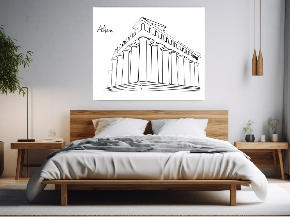Athens Parthenon Travel Art Wall Decor,athens Greece Travel Wall Art ...