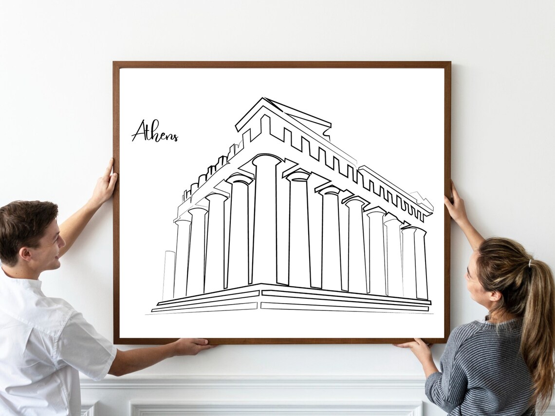 Athens Parthenon Travel Art Wall Decor,athens Greece Travel Wall Art ...