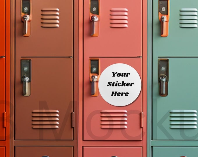 Sticker Mockup, School Locker Sticker Mockup, School Sticker Mockup ...