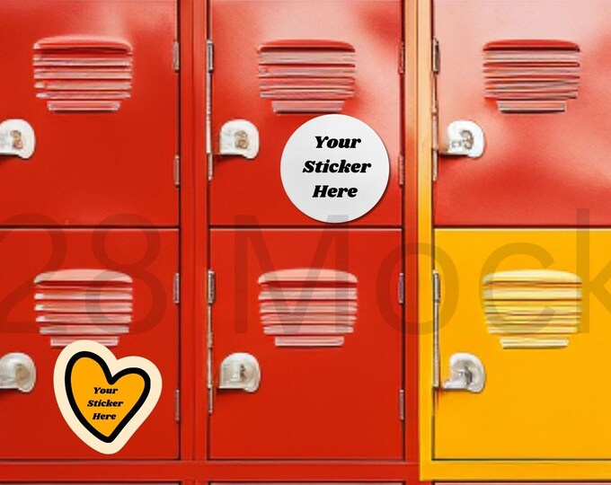 Sticker Mockup, School Locker Sticker Mockup, School Sticker Mockup ...